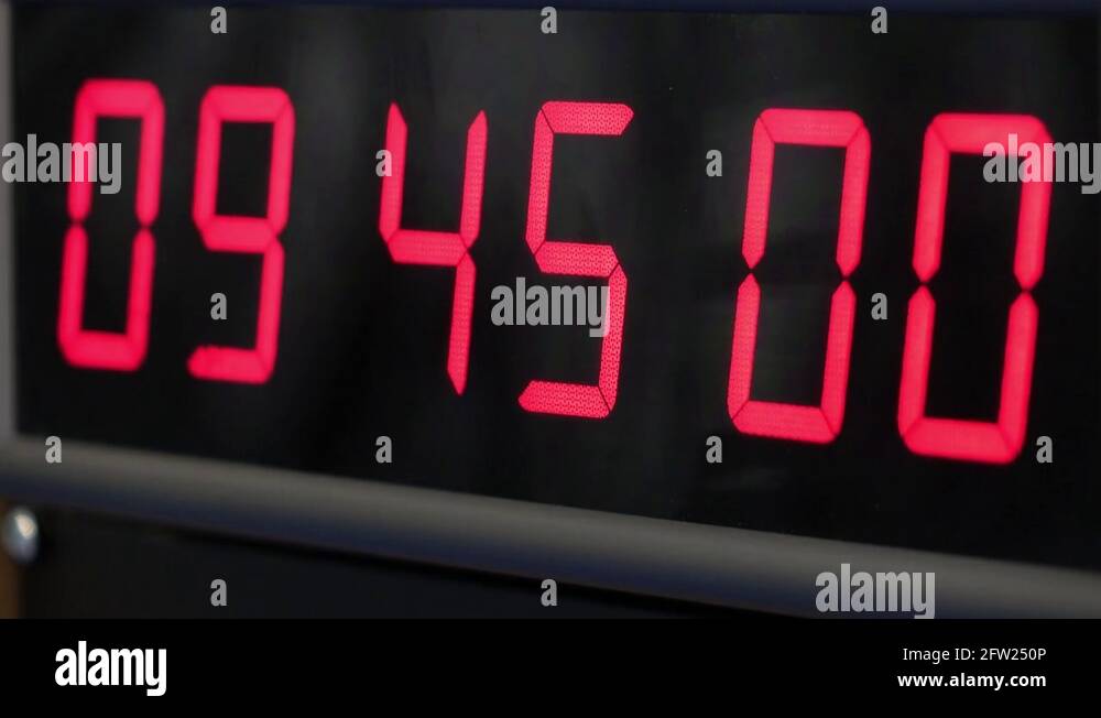 Red digital Timer, numbers counting Stock Video Footage - Alamy