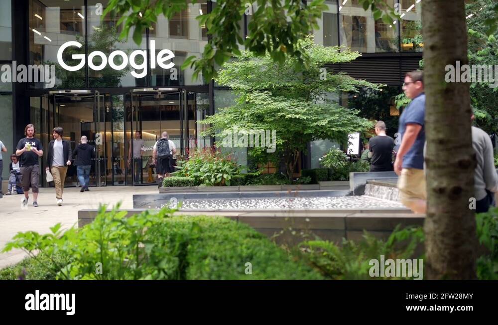 Google office entrance in King's Cross, London Stock Video Footage - Alamy