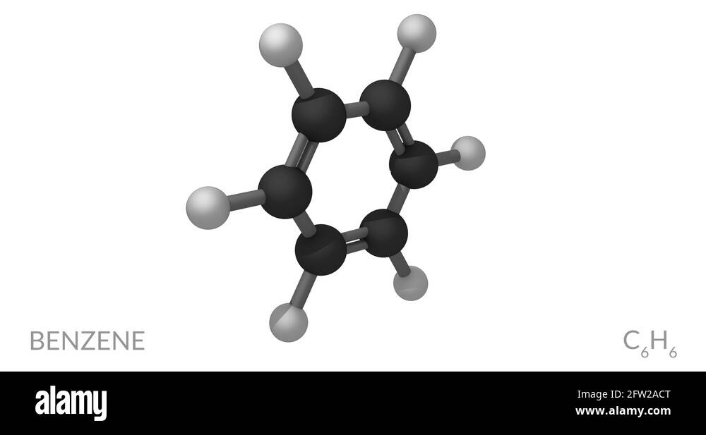 Benzene molecule, rotating seamless loop, 3d animation, 4k 30fps Stock ...