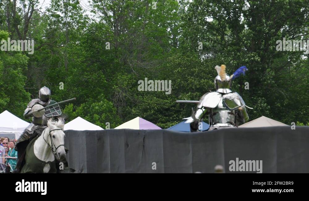 full contact jousting slow motion knight destroy jousts on each other ...