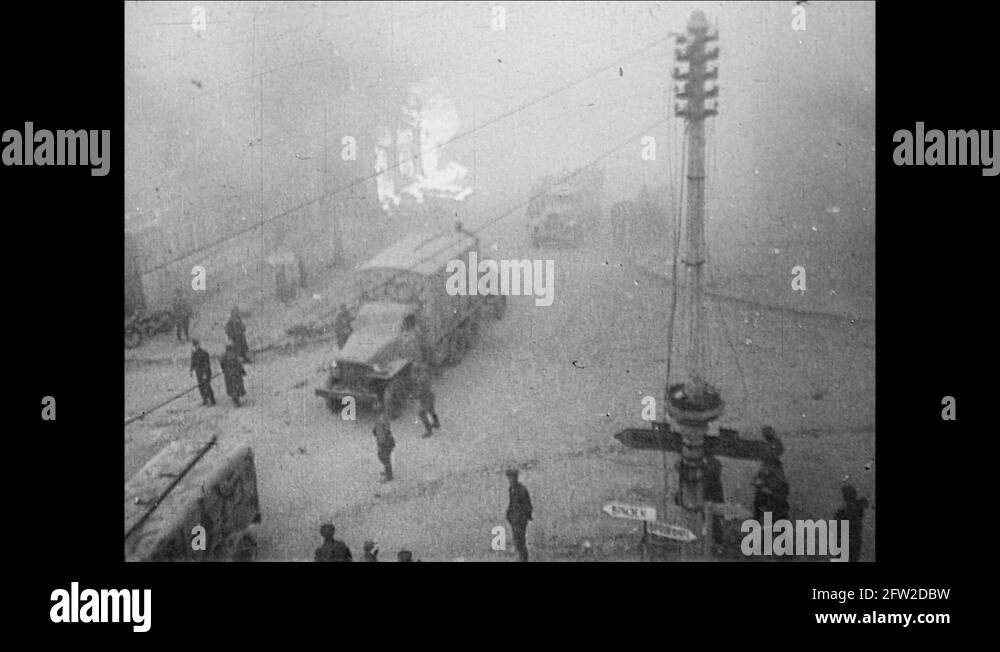 1945 WORLD WAR TWO BATTLE OF BERLIN: Soviet troops arrive Stock Video ...
