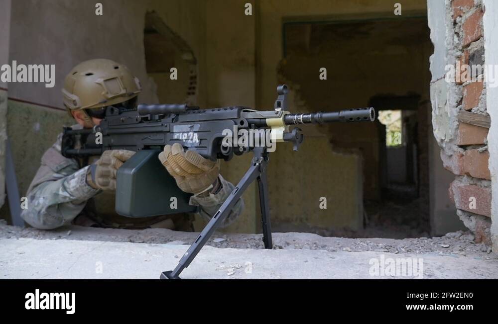 Army soldier running holding rifle protection Stock Videos & Footage ...