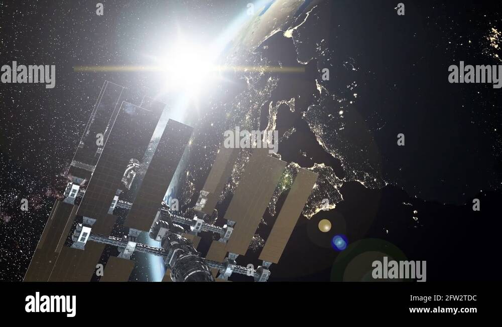 ISS. International Space Station Orbiting Earth Stock Video Footage - Alamy