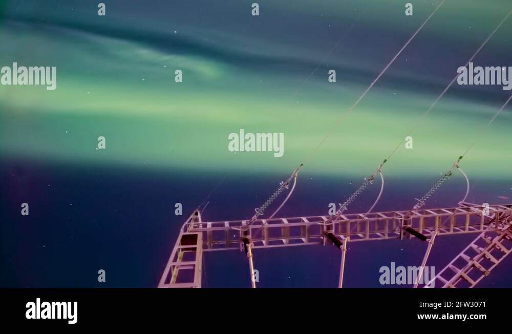 aurora borealis power plant electrical grid Stock Video Footage - Alamy