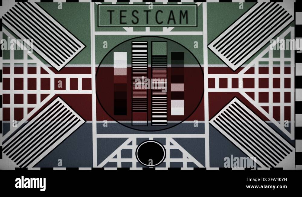 Tv test card calibration, alignment - TV broadcast Stock Video Footage ...