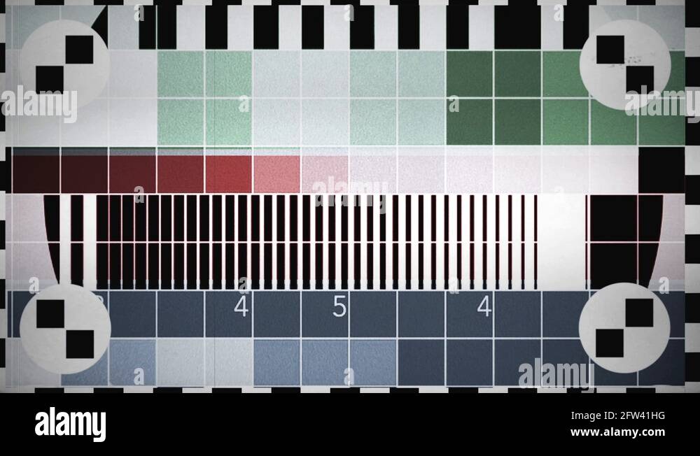 Tv test card calibration, alignment - TV broadcast Stock Video Footage ...