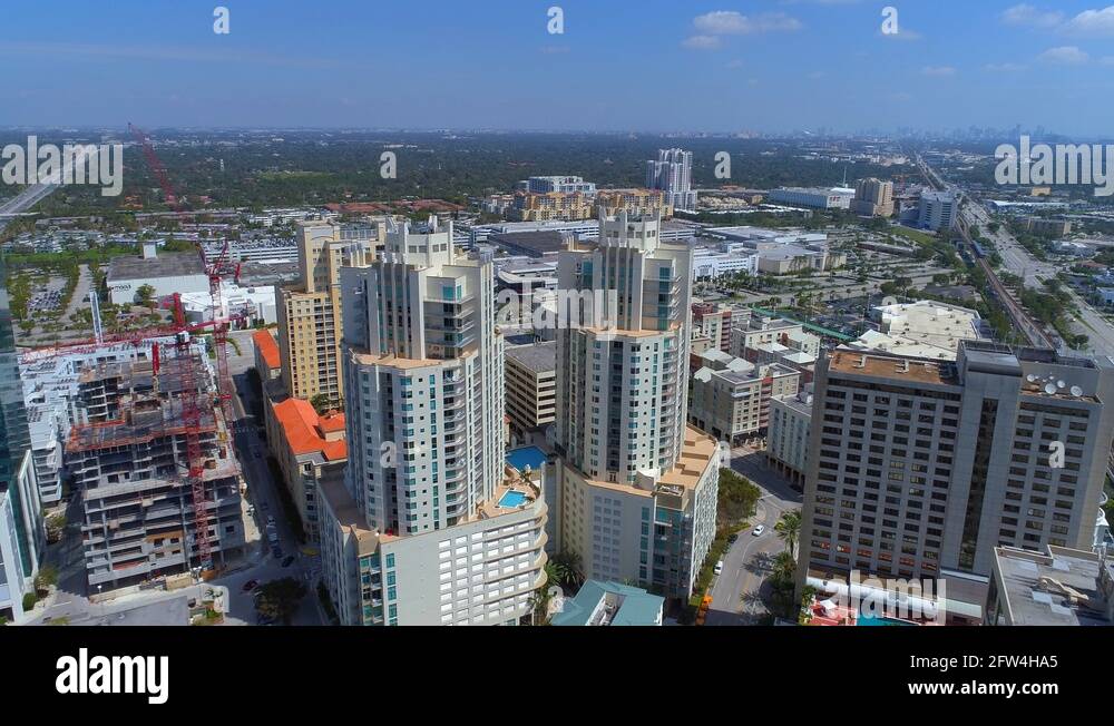 Drone footage of Datran Center and Dadeland Mall Stock Video Footage ...