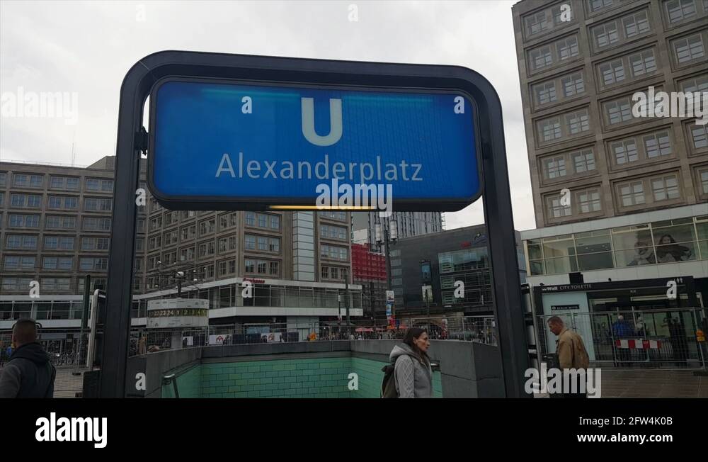 Exit of the u bahn station berlin alexanderplatz Stock Videos & Footage ...