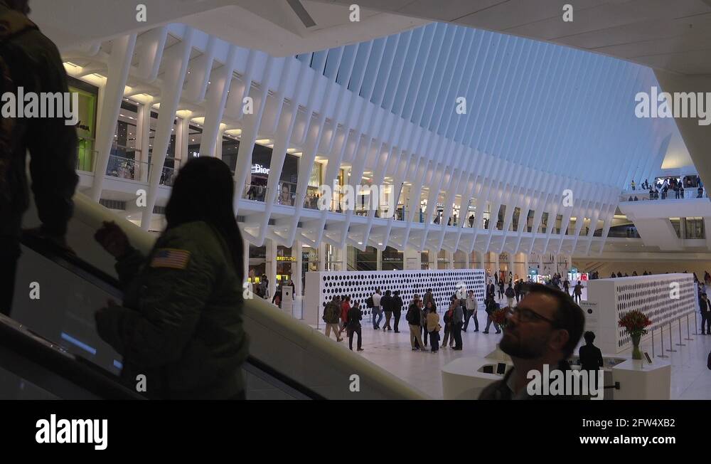 Futuristic building the Oculus in New York, UHD 4k Stock Video Footage ...