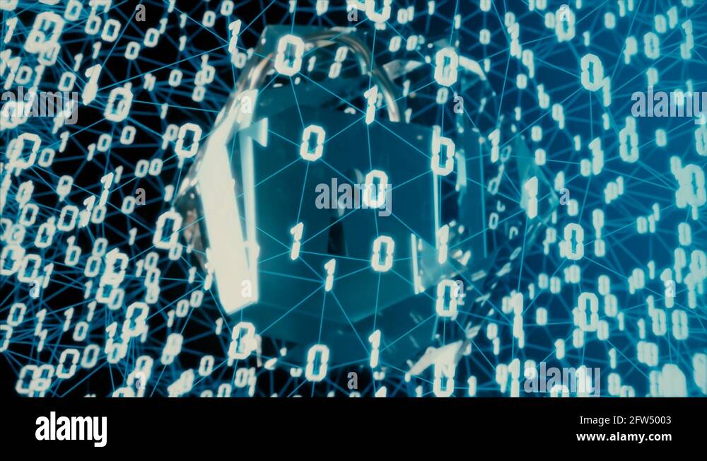 Seamless looping animation depicting the concept of cybersecurity Stock ...