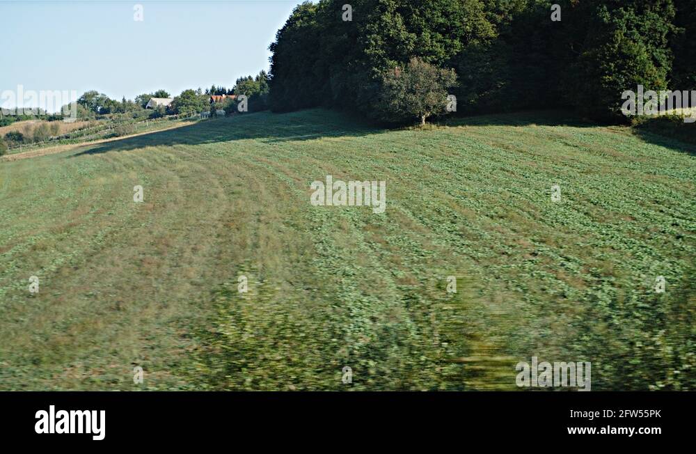 Empty green lawn on hill from car side view 4K Stock Video Footage - Alamy