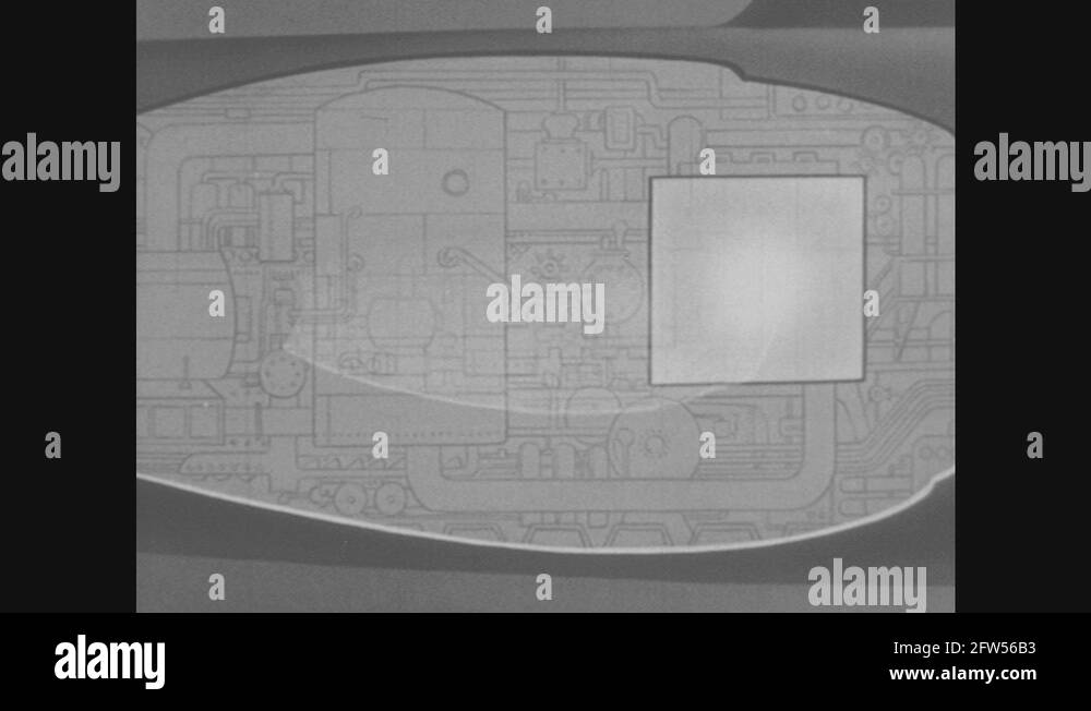 1950s: Animated Diagram Of Nuclear Power Reaction Powering Submarine ...