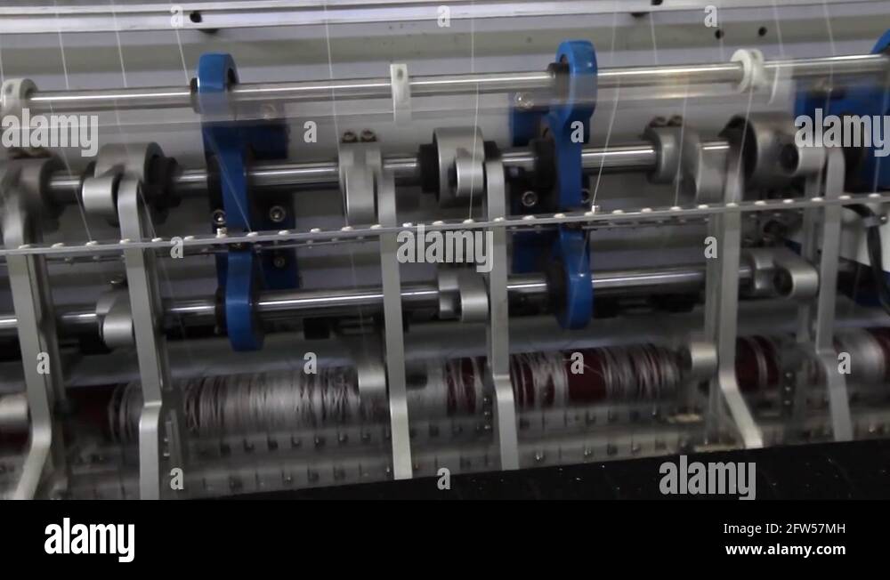 Textile industry weaving warping machine Stock Videos & Footage - HD ...
