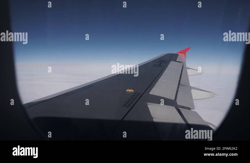 Window View Form Airplane, Looking Out The Window of a Plane To The ...