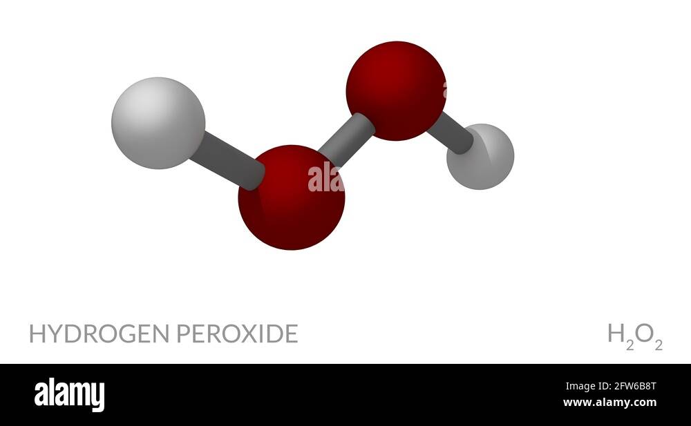 Hydrogen peroxide molecule, rotating seamless loop, 3d animation, 4k ...