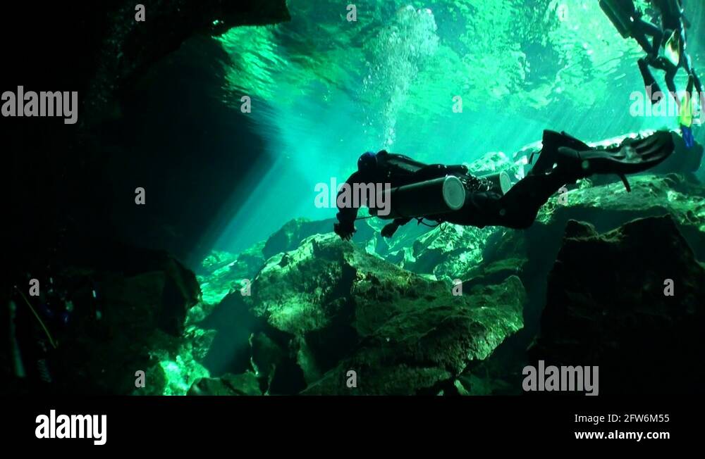 Yucatan cenotes underwater in Mexico Stock Video Footage - Alamy