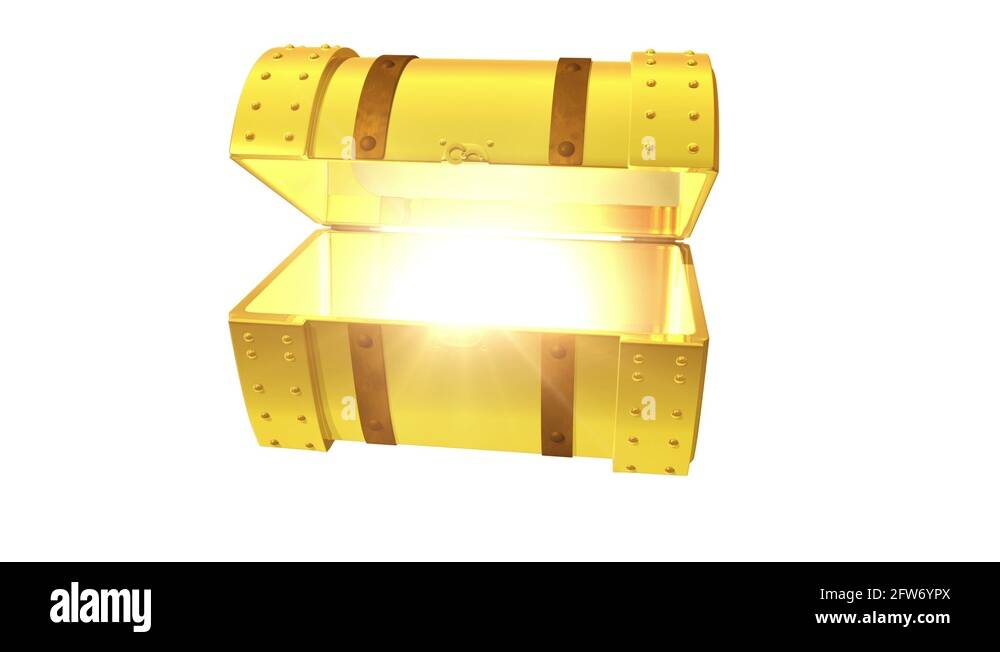 Gold Treasure Chest Opens CG animation Stock Video Footage - Alamy