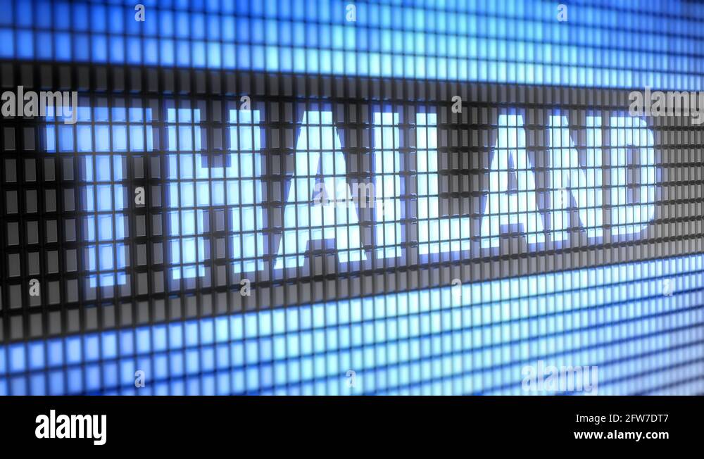 "Thailand" on the Screen. 4K Resolution. Encoder Prores 4444 Stock ...
