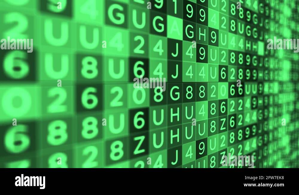 Green Letter and Number background flickering fast - Software Algorithm ...