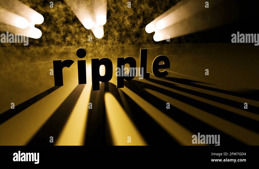 Ripple crypto coin copy in 4K animation with smoke and shiny branding ...