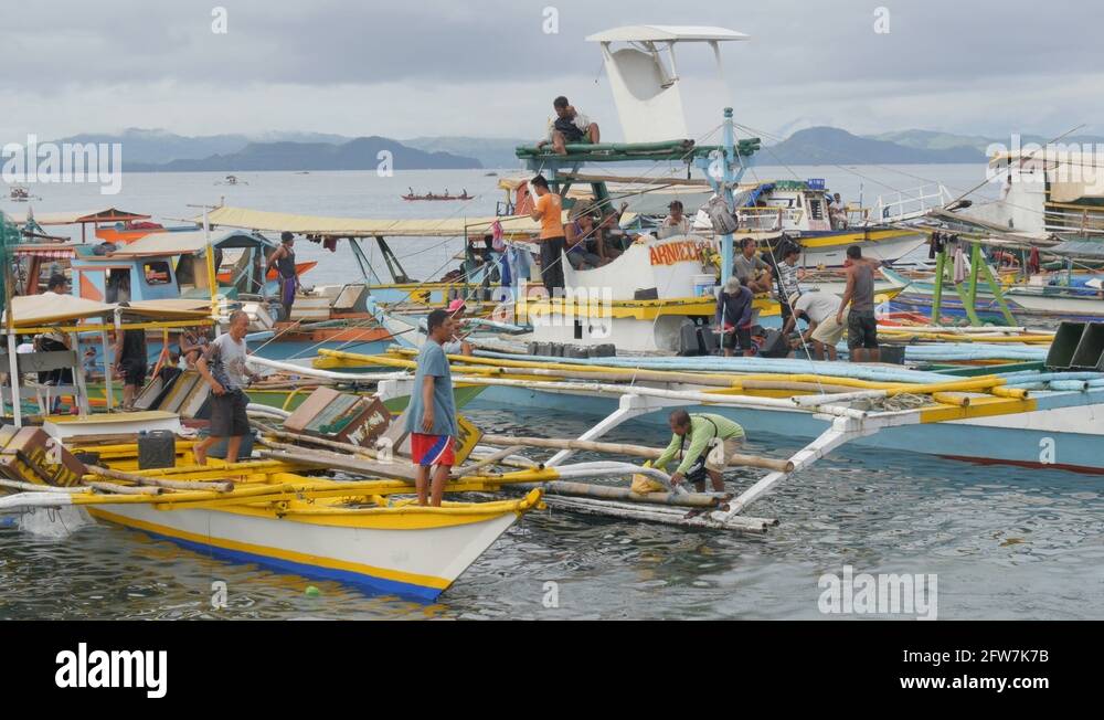 Pump boat in harbour,Catbalogan,Samar,Philippines Stock Video Footage ...