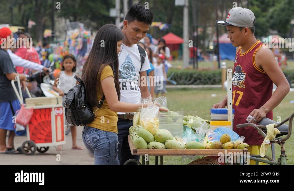 Mango seller in Rizal park,Manila,Luzon,Philippines Stock Video Footage ...