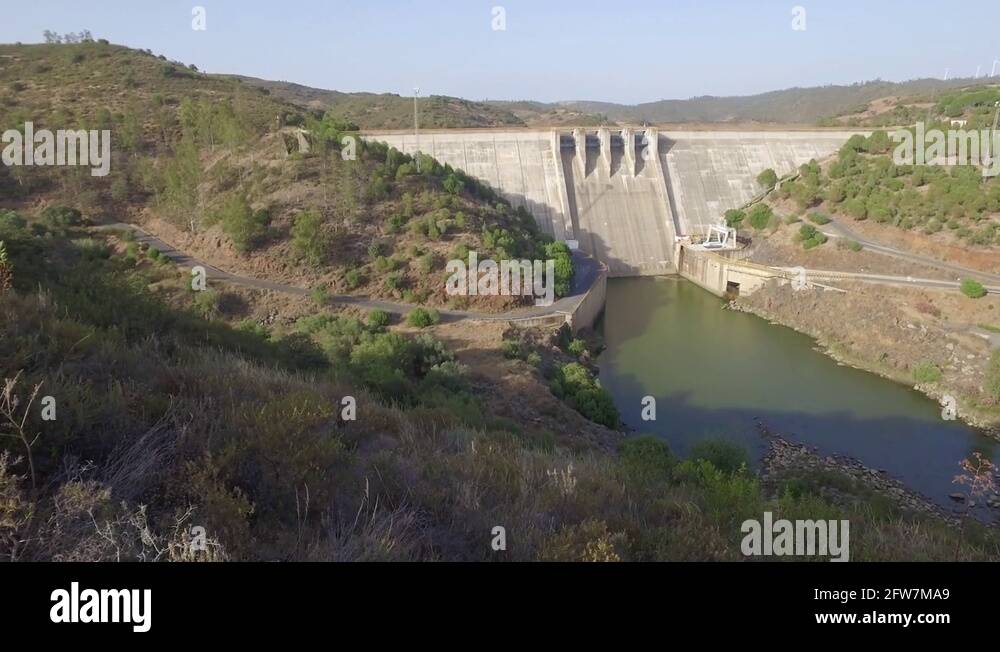 Pomarao Dam and hydroelectric power station on Chanza Reservoir Stock ...