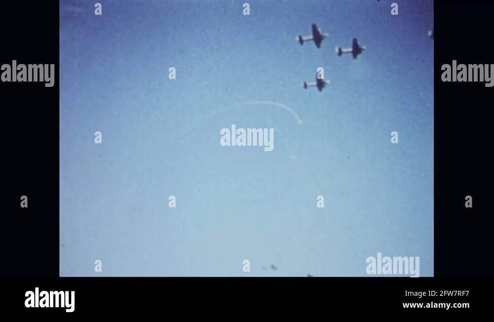 WW2 - Lots of B-17 flying fortress aircraft fly in formation Stock ...