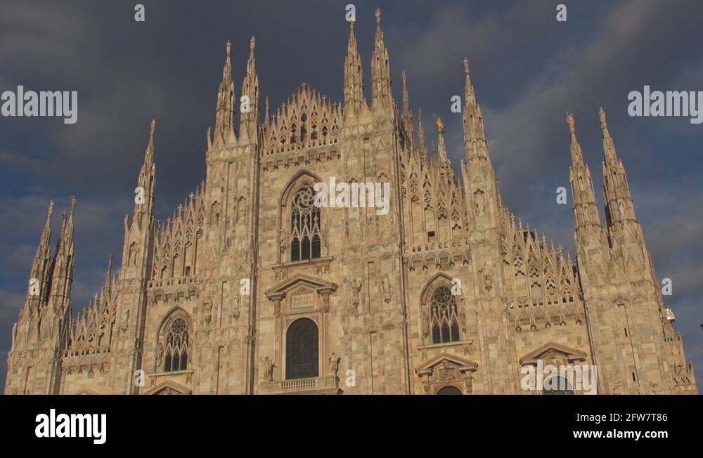 Milan duomo gothic cathedral facade Stock Videos & Footage - HD and 4K ...