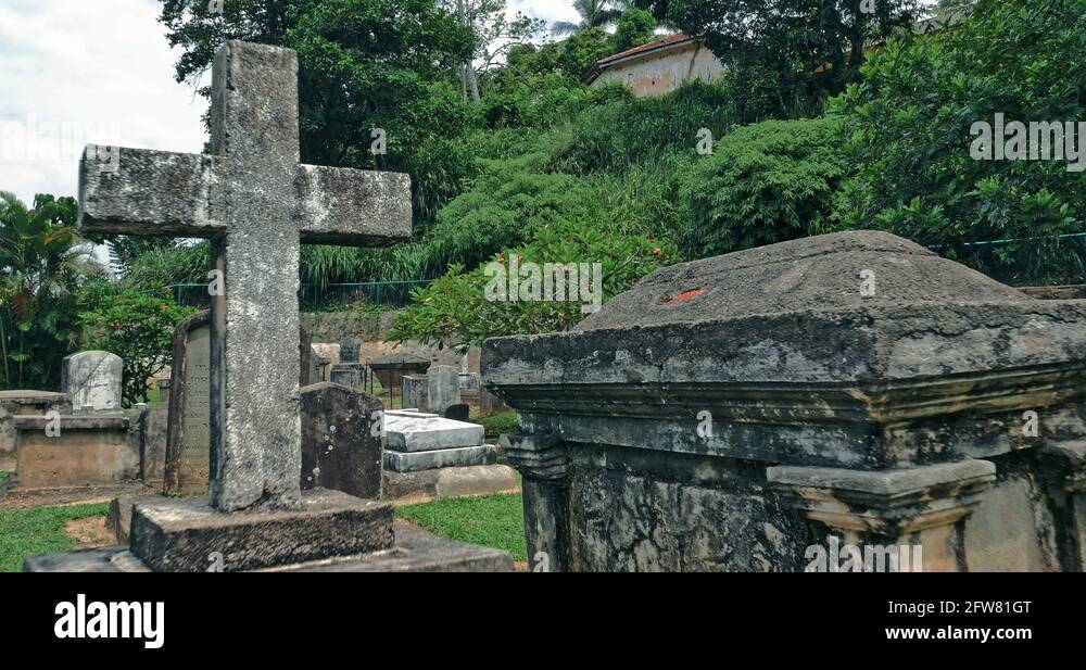 Kandy British Garrison Cemetery in Sri Lanka. Ceylon ancient colonial ...