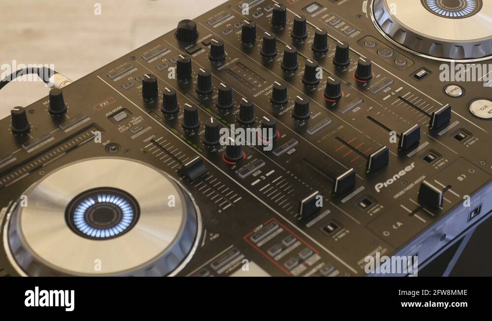 Mixing console also called audio mixer, sound board, mixing deck or ...