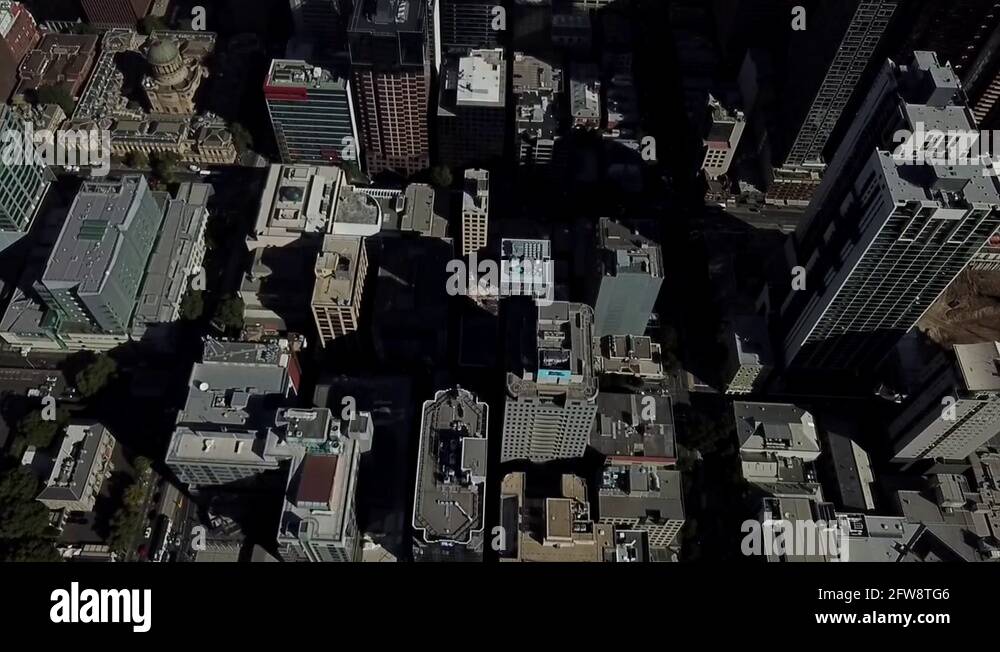 City buildings birds eye view Stock Video Footage - Alamy