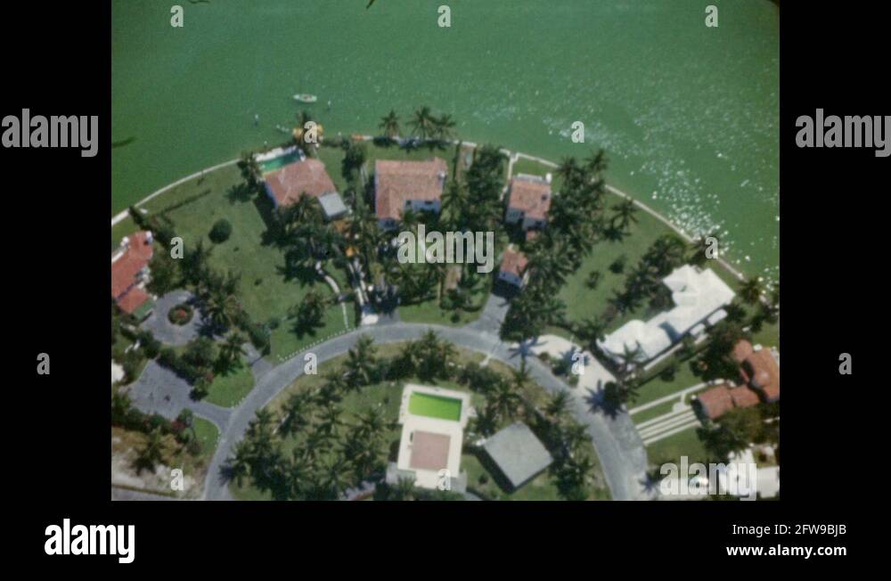 1940s: Aerial views of Miami, Florida beaches and properties ...