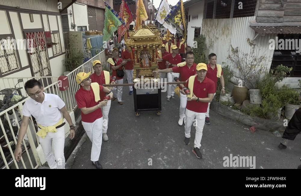 People carry statue deity inside the litter Stock Video Footage - Alamy