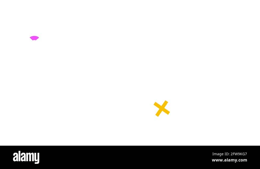 Minimal Design 4K Animation Background. Simple Retro Geometric Shapes ...