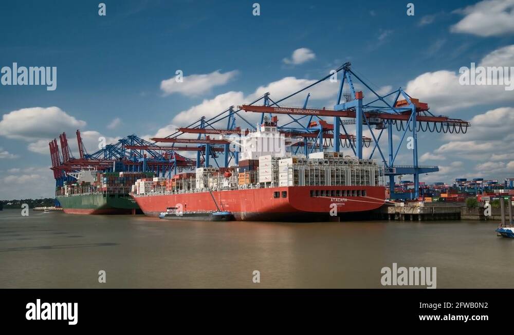 Cargo ships unloading container dock Stock Videos & Footage - HD and 4K ...