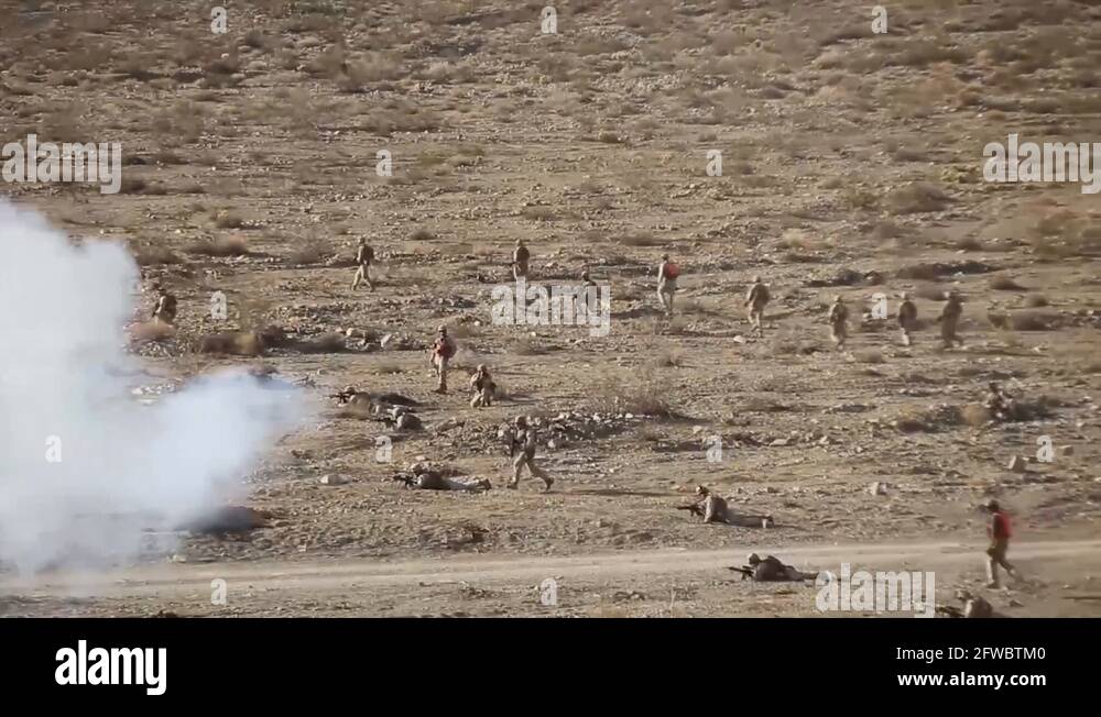 Marine field test equipment from Marine Corps War Fighting Lab during ...