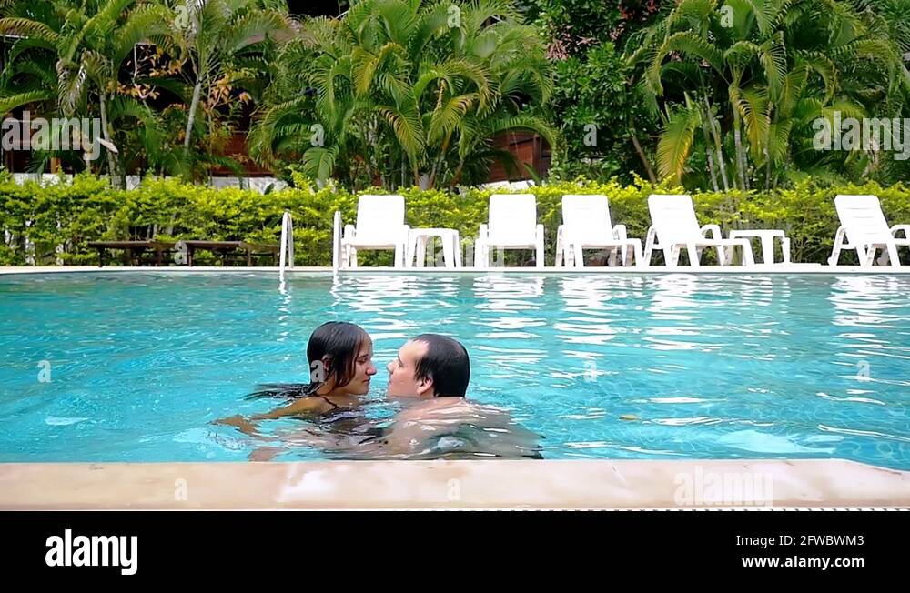 Young couple kissing swimming pool Stock Videos & Footage - HD and 4K ...