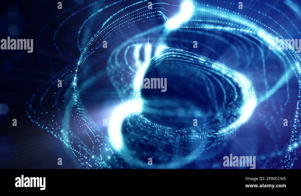 3d loop abstract animation with beautiful light effects of glow particles with Stock Video ...