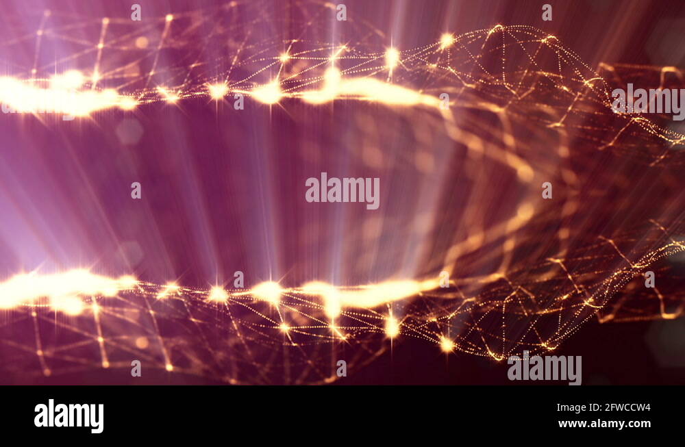 3d loop abstract animation with beautiful light effects of glow particles with Stock Video ...