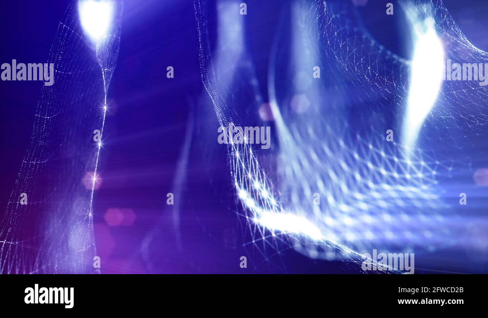 3d loop abstract animation with beautiful light effects of glow particles with Stock Video ...