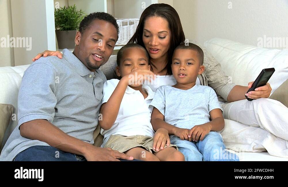 African american family watching tv Stock Videos & Footage - HD and 4K Video Clips - Alamy