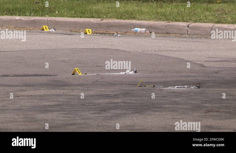 Police homicide officers at shooting murder scene Stock Video Footage ...