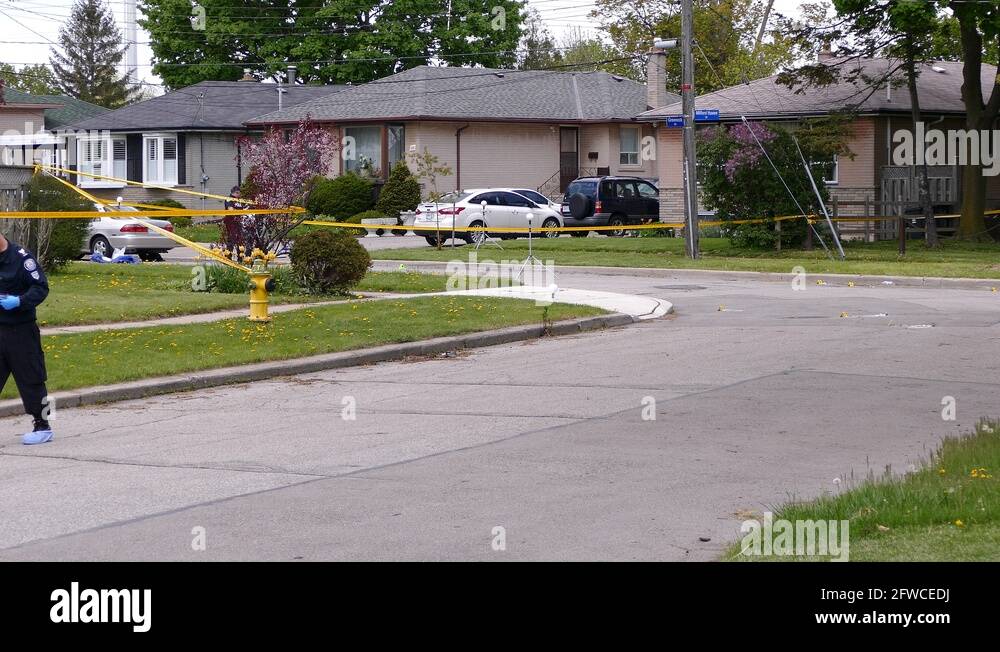 Police homicide officers at shooting murder scene Stock Video Footage ...