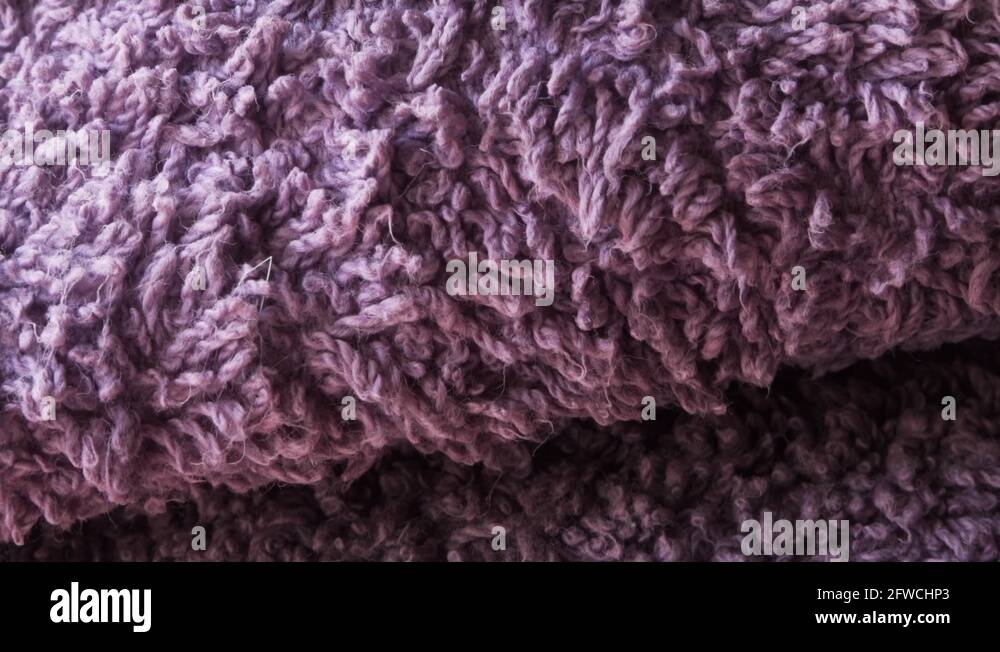 Purple wool fiber texture extreme close up background Stock Video ...