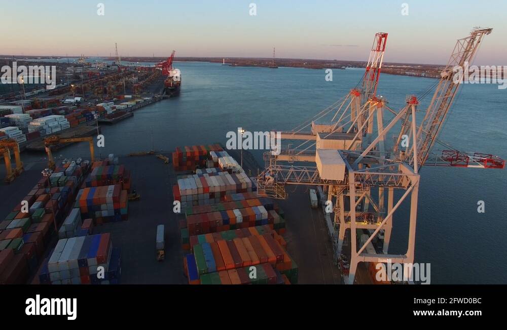 Elevated view shipping container truck Stock Videos & Footage - HD and ...