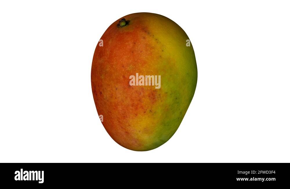Rotating Mango on White Background (Looping Stock Video Footage - Alamy