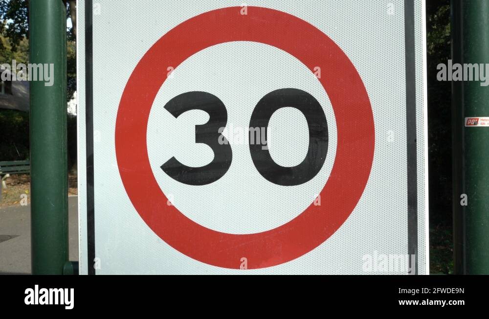 30 km speed limit sign Stock Videos & Footage - HD and 4K Video Clips - Alamy