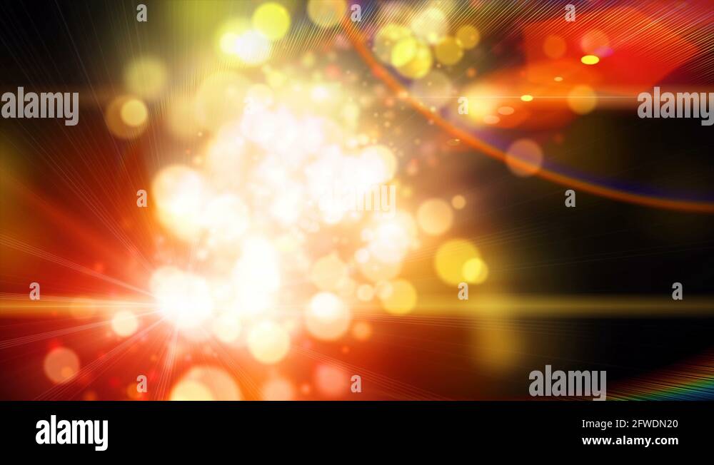 Abstract animation background shining light rays waves particles bokeh ...