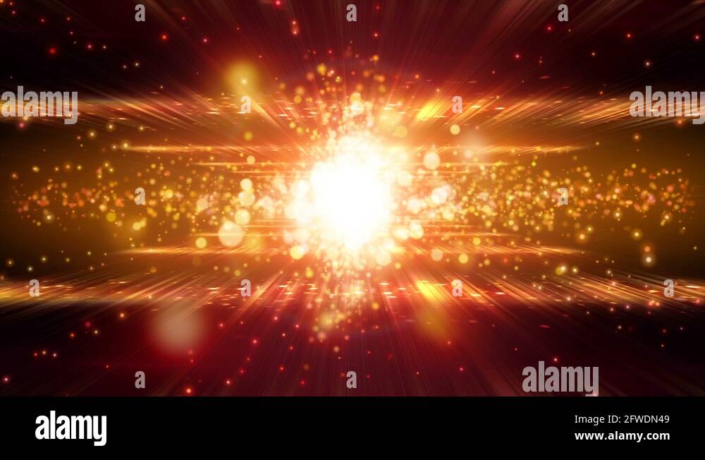 Abstract animation background shining light rays waves particles bokeh ...